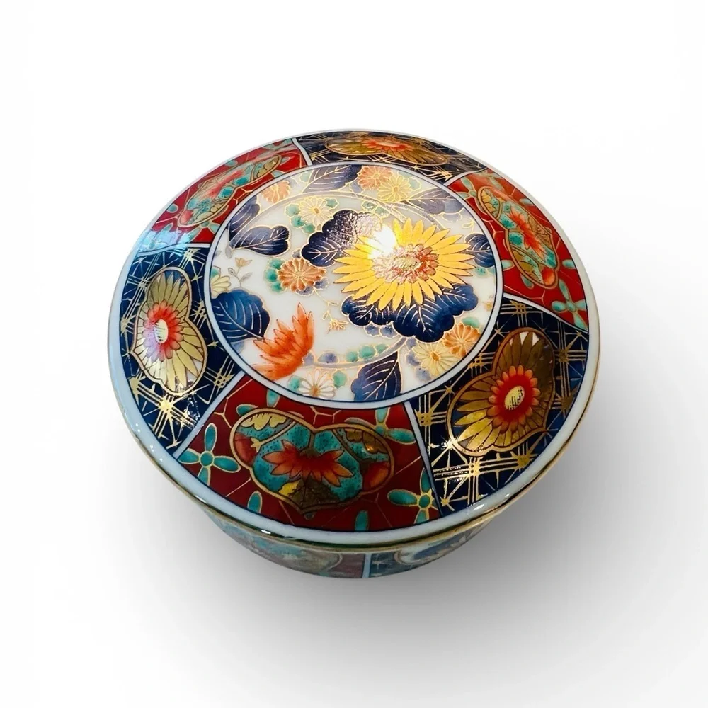 OMC Japan | Art | Vintage Omc Japan Imari Style Lidded Bowl Gold Gilt ...